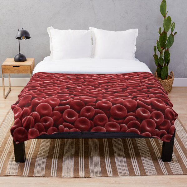 "Red Blood Cells Under Microscope" Throw Blanket for Sale by ...