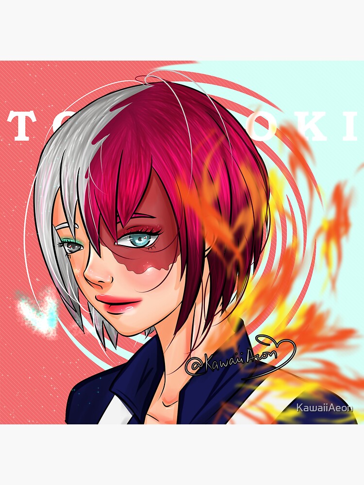 "todoroki female " Sticker by KawaiiAeon | Redbubble