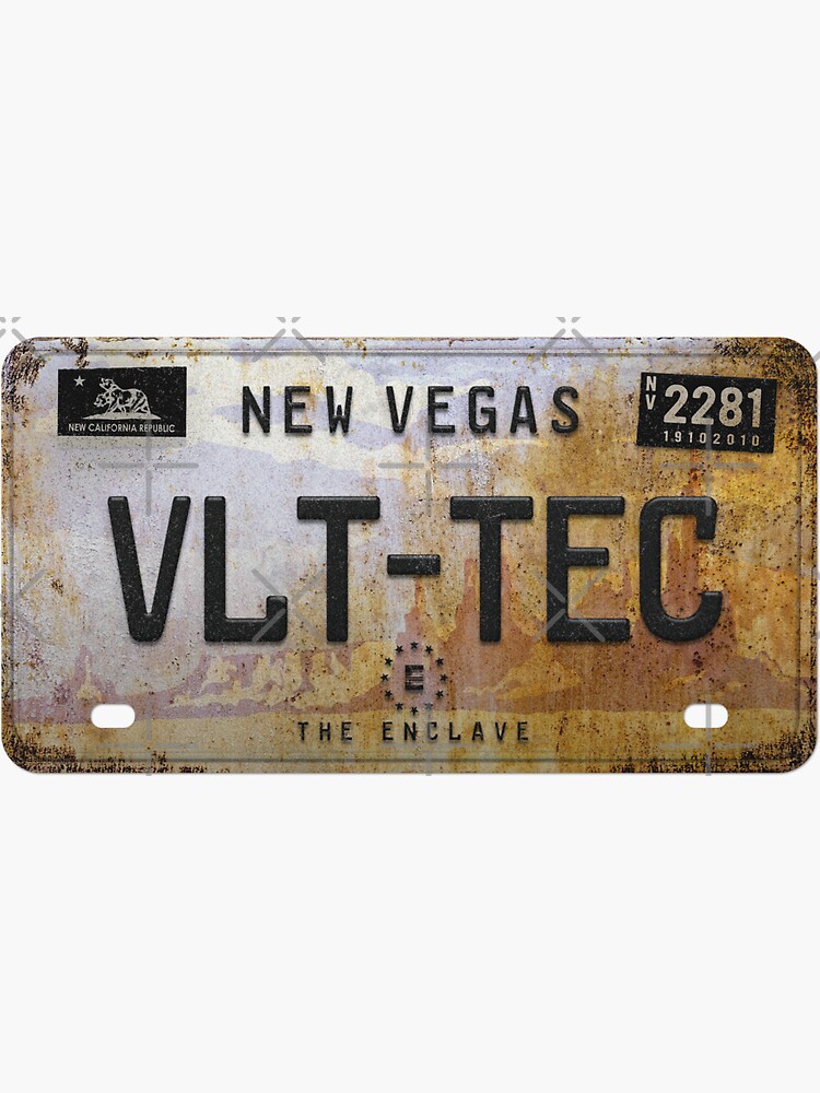 "New Vegas License Plate" Sticker for Sale by Jamie Stryker | Redbubble