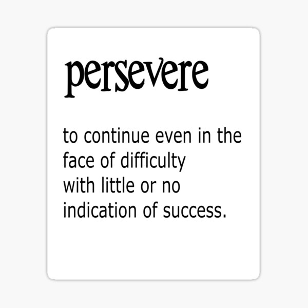 "Define persevere " Sticker for Sale by Squishy-Lemon | Redbubble