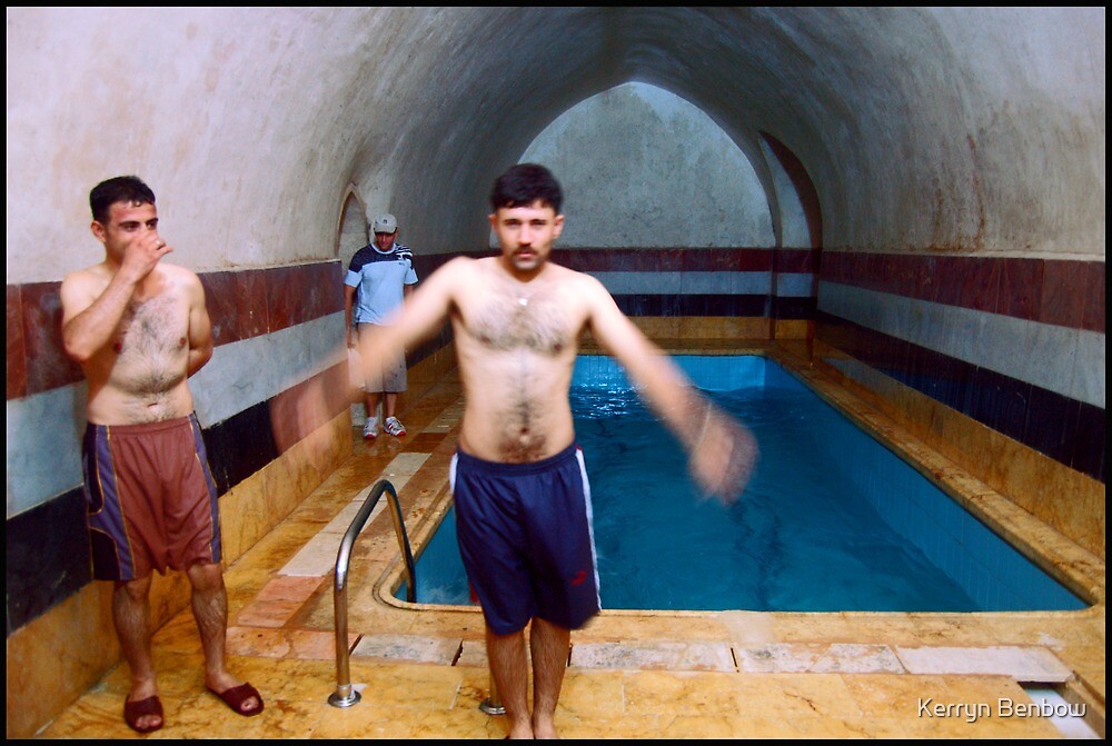 "Hammam Pool Flyer" by Kerryn Benbow | Redbubble