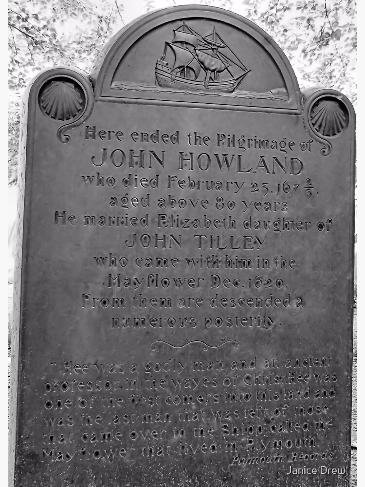 "John Howland headstone" Sticker for Sale by JanSDrew | Redbubble