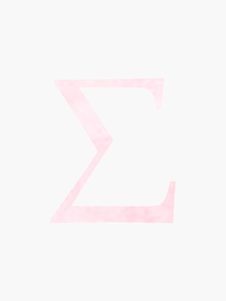 "Pink Sigma Sticker" Sticker for Sale by rachelgreen25 | Redbubble