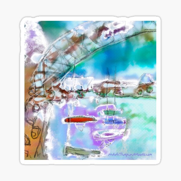 "Cape Cod Traffic Jam Abstract Art" Sticker by ntartworks | Redbubble