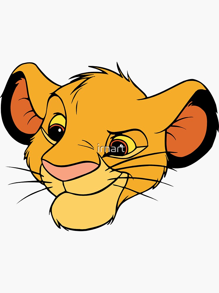 Pegatina «Baby Simba» de irnart | Redbubble