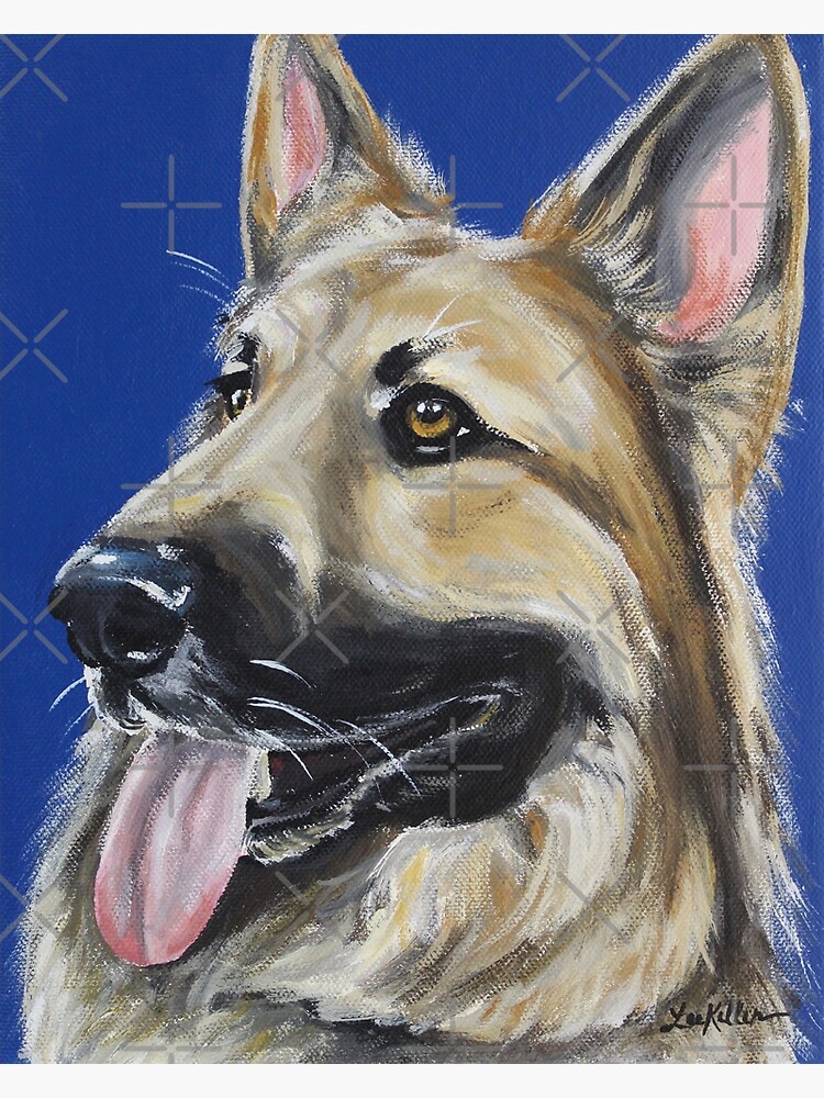 "German Shepherd Art, K-9 Officer Art, German Shepherd Painting" Poster ...
