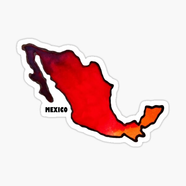 "Mexico Country Map" Sticker by Brenander | Redbubble