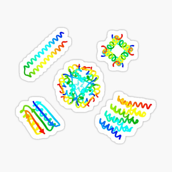 "Protein" Sticker for Sale by 3D-Biology | Redbubble
