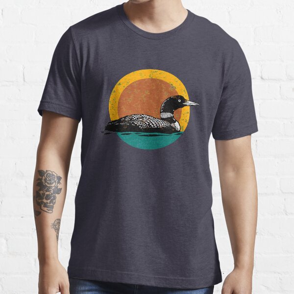 "Loon Sunset- Faded Look with Retro Colors" T-shirt for Sale by ...
