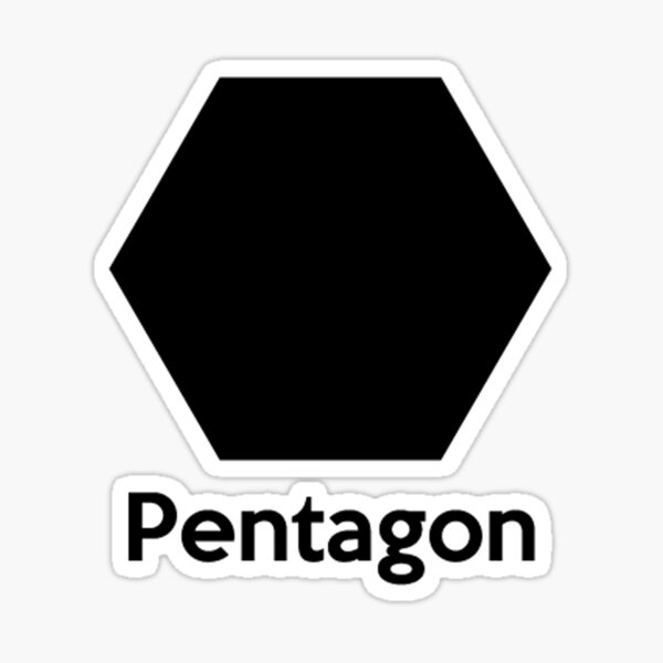 "Pentagon Shape" Sticker by AaronIsBack | Redbubble
