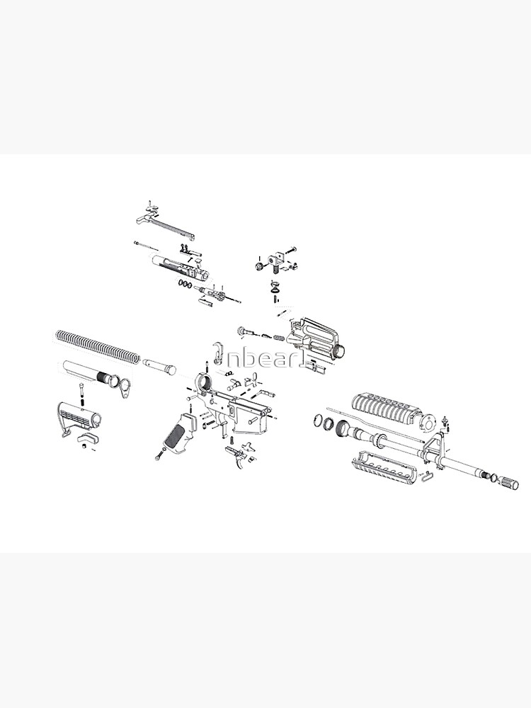"AR-15 Exploded View" Art Print for Sale by nbear1 | Redbubble