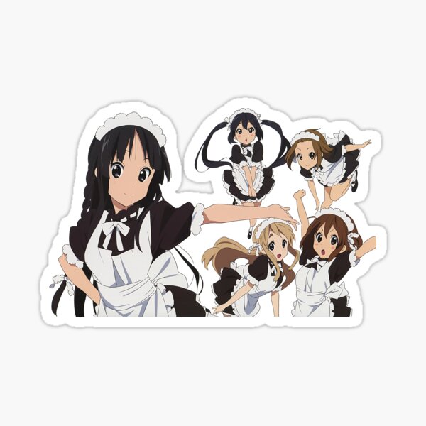 "K-On! Maids!" Sticker for Sale by KokoroPopShop | Redbubble