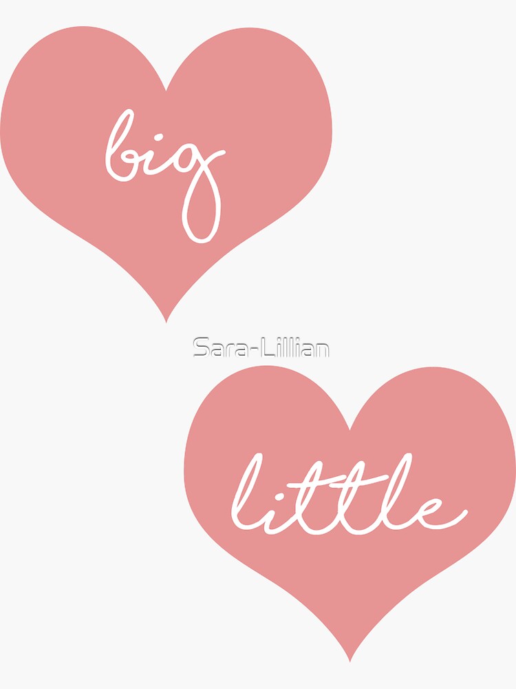 "Big Little Sticker Set - Pink" Sticker for Sale by Sara-Lillian ...