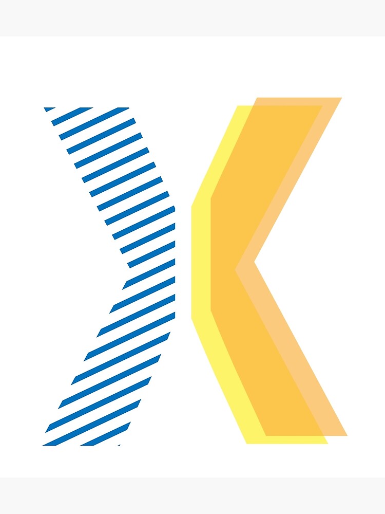 "Blue and Greek Chi / X" Poster for Sale by Megan Walsh | Redbubble