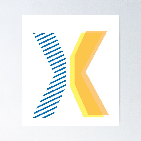 "Blue and Greek Chi / X" Poster for Sale by Megan Walsh | Redbubble