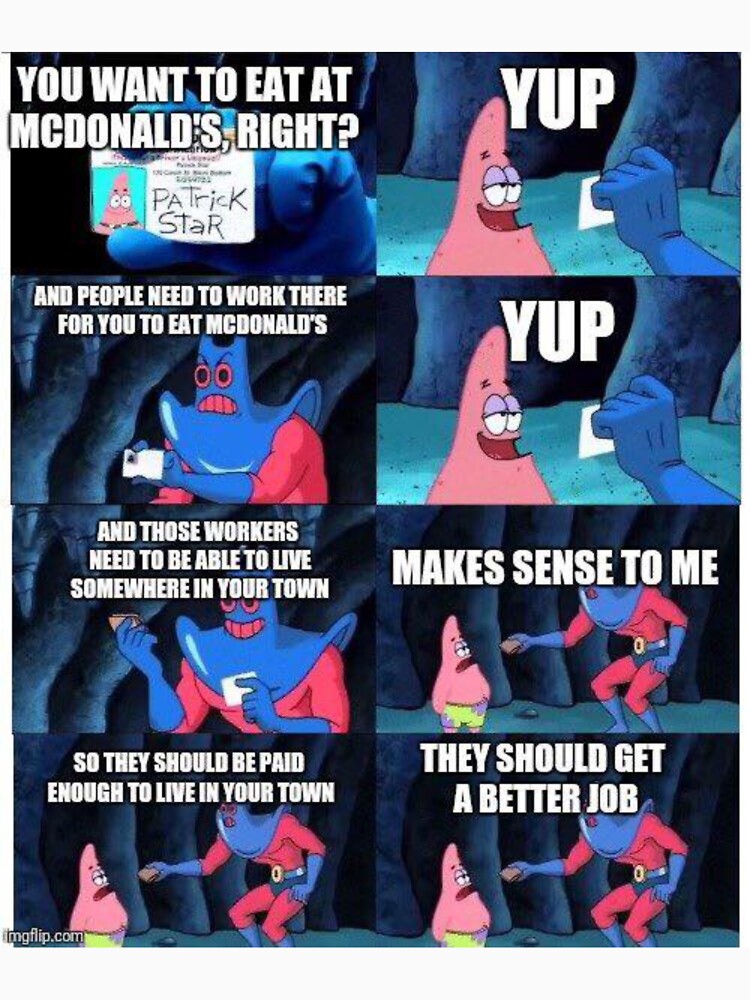 "Patrick Star Man Ray meme capitalism" T-shirt for Sale by Smexmuffins ...