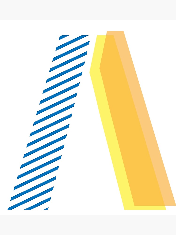 "Yellow and Blue Lambda" Poster by walsh-me | Redbubble