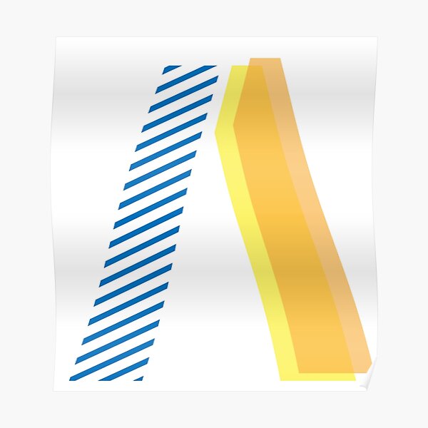 "Yellow and Blue Lambda" Poster by walsh-me | Redbubble