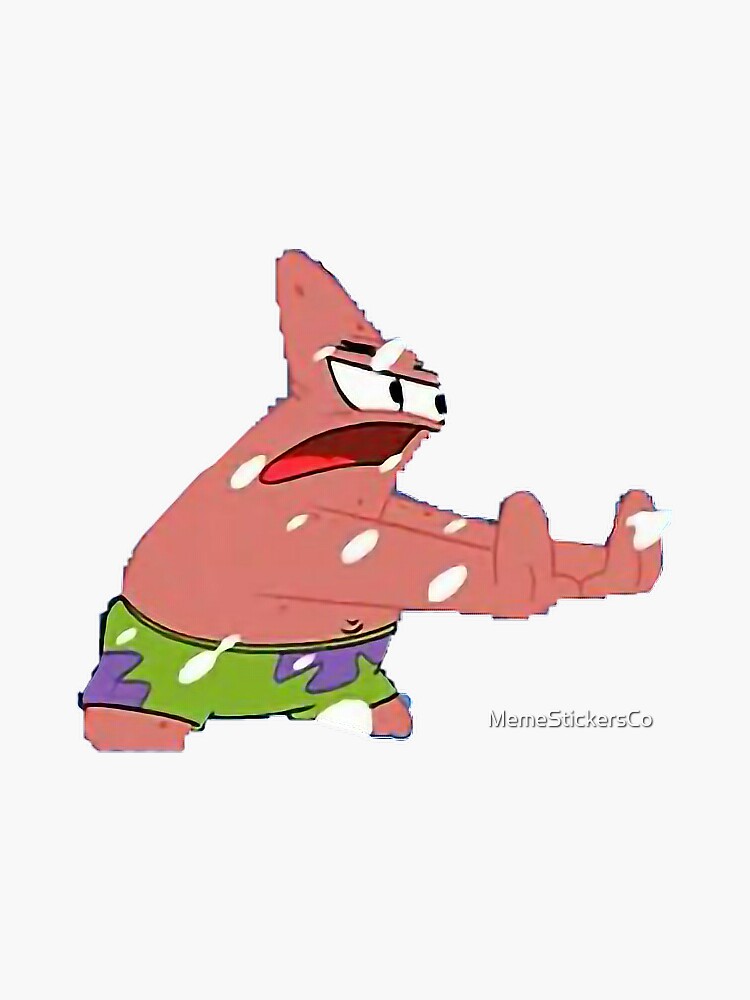 "Patrick Meme" Sticker for Sale by MemeStickersCo | Redbubble