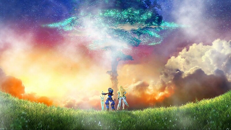 "Xenoblade 2 World Tree Rex/Mythra" by overlordmiles | Redbubble