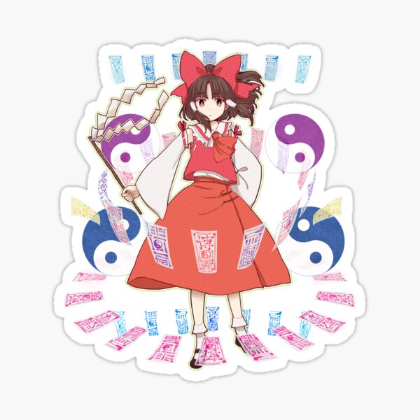 "Reimu Danmaku" Sticker for Sale by KokoroPopShop | Redbubble