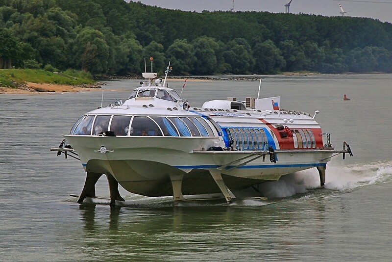 "Hydrofoil speedboat Meteor, River Danube" by FranWest | Redbubble