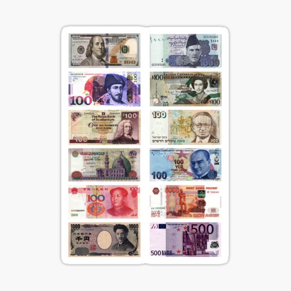 "The Strongest Currencies of the World" Sticker by levsal | Redbubble