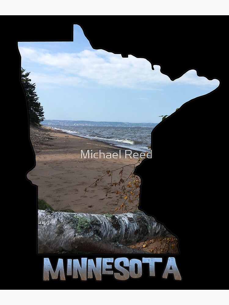 "Minnesota State Outline (Park Point, Lake Superior and Duluth, MN ...