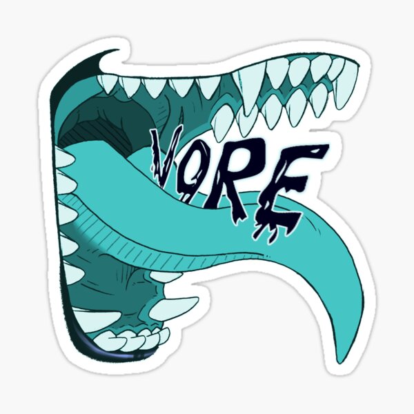 "Vore" Sticker for Sale by tapedangelwings | Redbubble