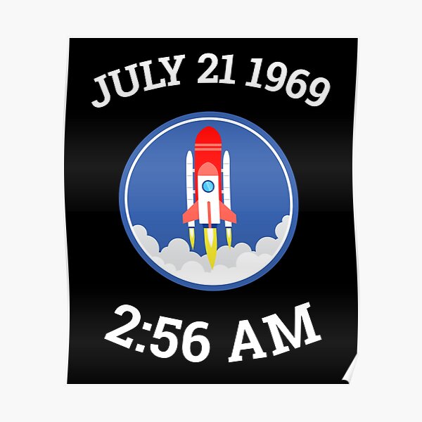 Nasa Moon Landing 50th Anniversary Apollo 11 Tshirt Poster For Sale