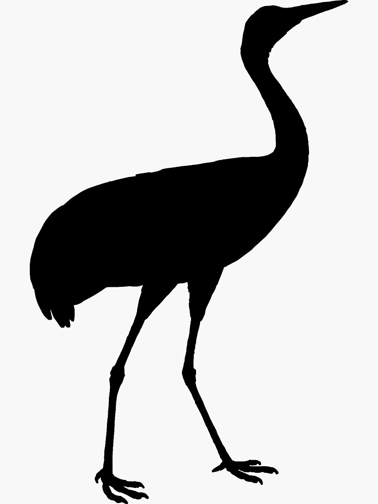 "Crane crane bird" Sticker for Sale by RetroFuchs | Redbubble