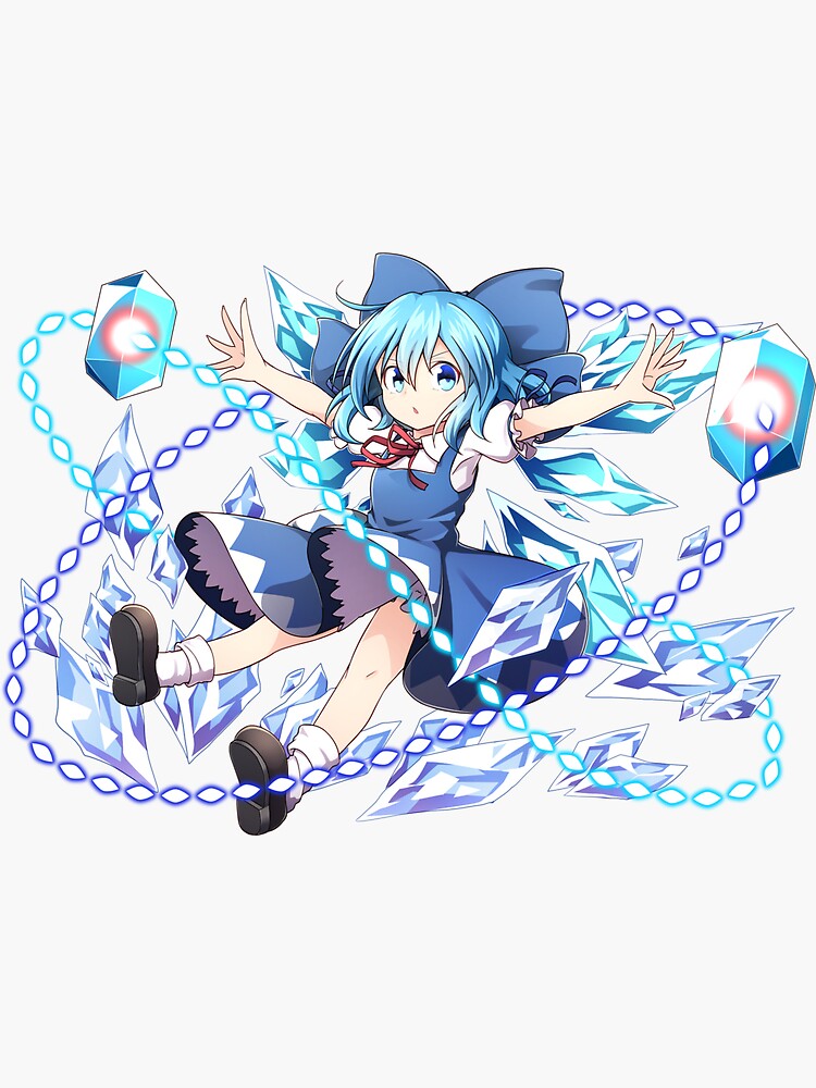 "Cirno Danmaku" Sticker for Sale by KokoroPopShop | Redbubble