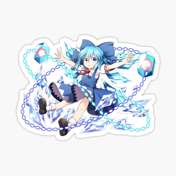 "Cirno Danmaku" Sticker for Sale by KokoroPopShop | Redbubble