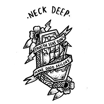"Neck Deep" Sticker for Sale by ivyklomp | Redbubble
