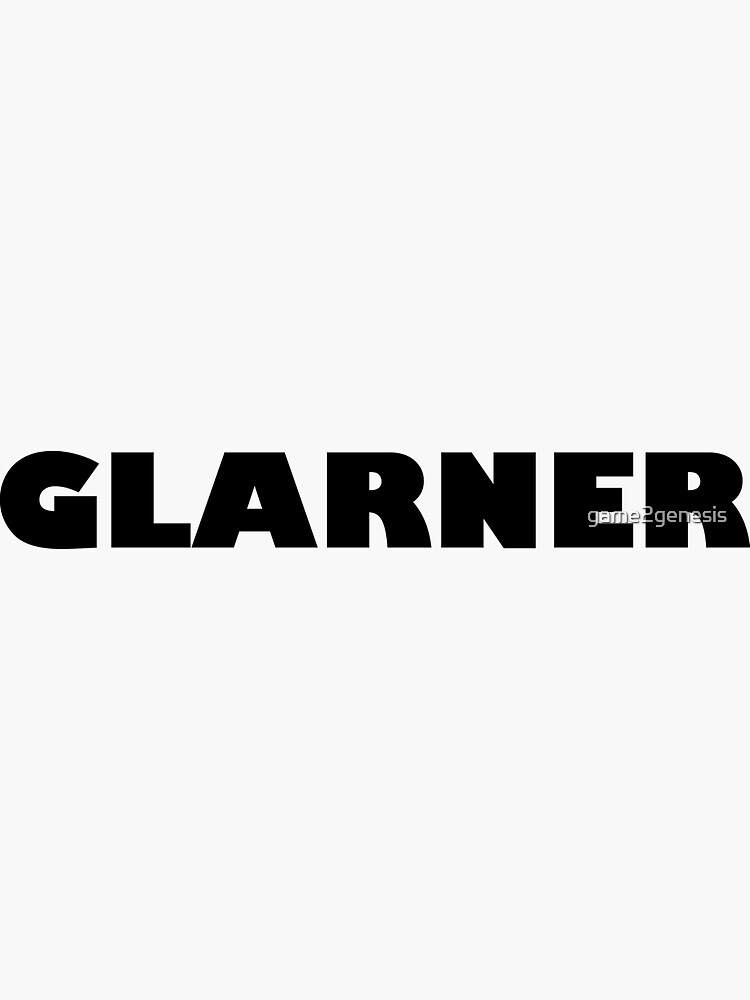 "Lettering GLARNER" Sticker for Sale by game2genesis | Redbubble
