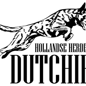"Dutch Shepherd - Dutchie" Sticker for Sale by k9printart | Redbubble