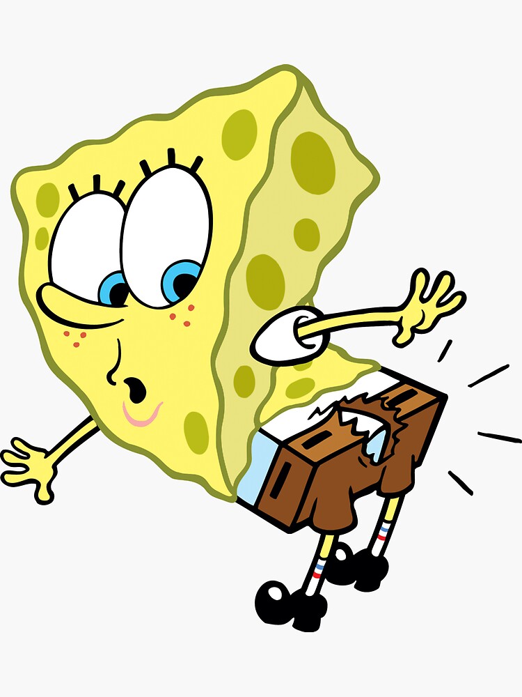 "Spongebob Ripped Pants" Sticker for Sale by lnjones | Redbubble