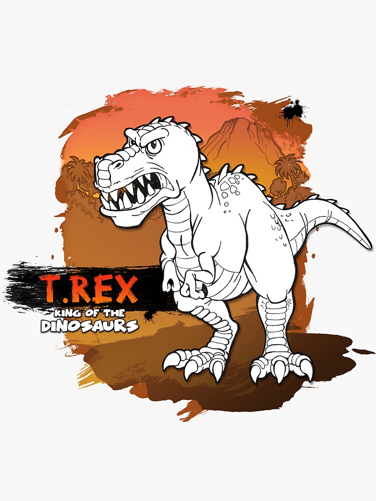 "T_rex_Cartoon" Sticker for Sale by mmuyano | Redbubble