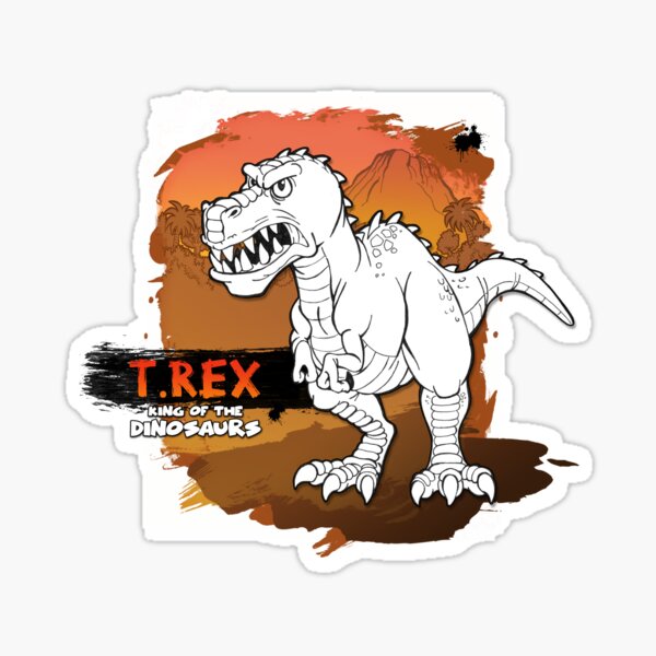 "T_rex_Cartoon" Sticker for Sale by mmuyano | Redbubble