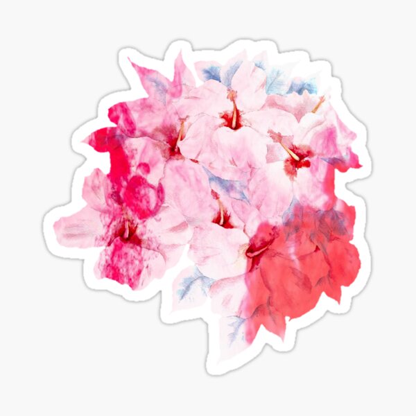 "Pink summer flowers" Sticker for Sale by annatsts | Redbubble