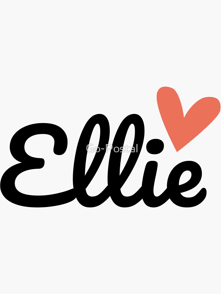 "Ellie ♥" Sticker for Sale by Go-Postal | Redbubble