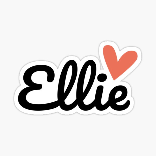 "Ellie ♥" Sticker for Sale by Go-Postal | Redbubble