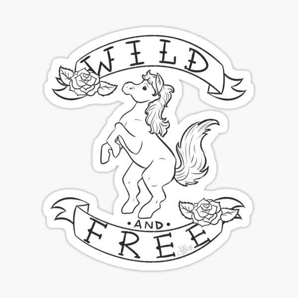 "Wild and Free" Sticker by MynnuB | Redbubble