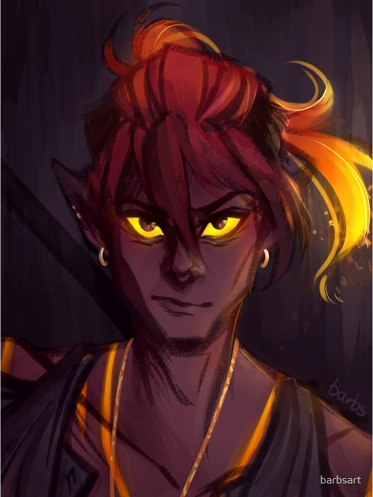 "Cinder - D&D fire genasi" Photographic Print for Sale by barbsart ...