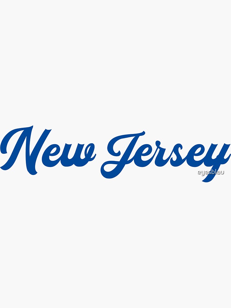 "New Jersey, NJ" Sticker by eyesblau | Redbubble