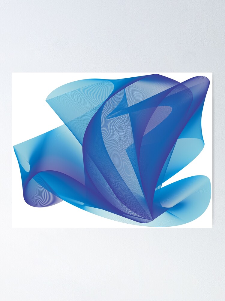 "Blue Rose Line Art" Poster by hywidner | Redbubble