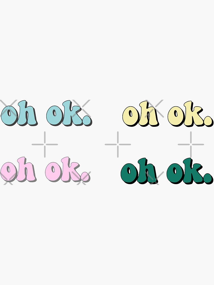"oh ok. 4 pack of stickers-keep on truckin" Sticker for Sale by rileigh ...