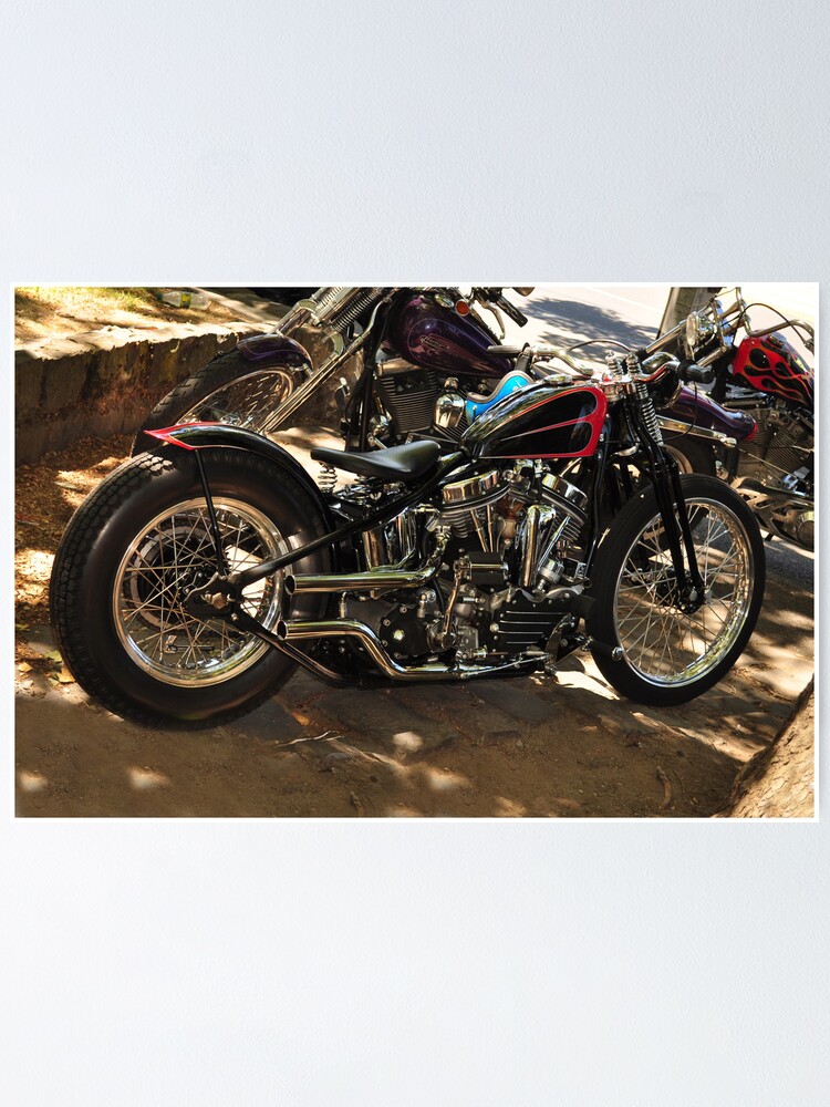 "Panhead Bobber" Poster by resin8n | Redbubble