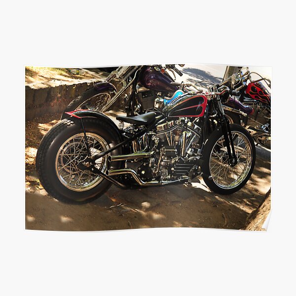 "Panhead Bobber" Poster by resin8n | Redbubble
