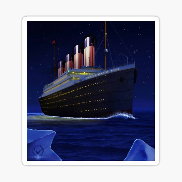 "RMS TITANIC" Sticker for Sale by ERIC-ARTS | Redbubble